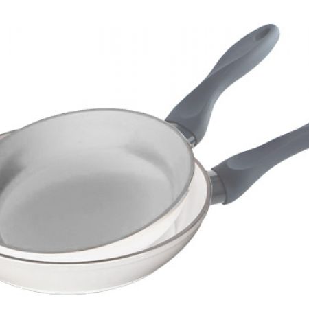 Set Of My Club Chef White Frying Pan In Different Sizes 2 Pcs - Makhsoom